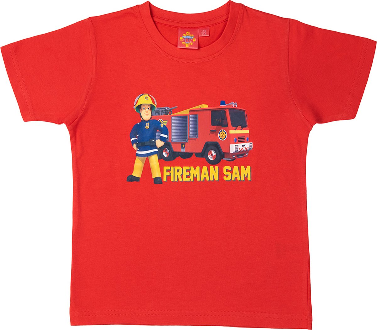 Brandweerman Sam Shirt - Set van 2 stuks - Blauw/Rood - Maat 98/104 ...