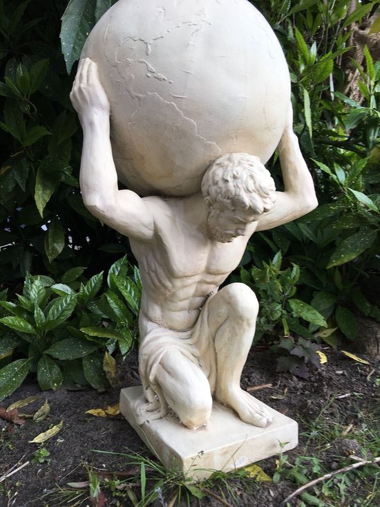 ETW Beeld van Atlas - Griekse mythologie reus - Polystone - 70 cm | bol