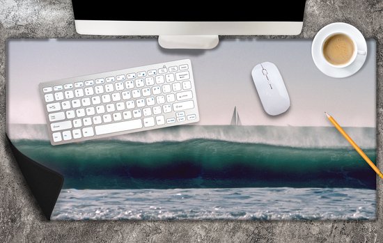 Bureau onderlegger - Grote Golf - 80x40 cm - 2 mm Dik - Bureau mat ...