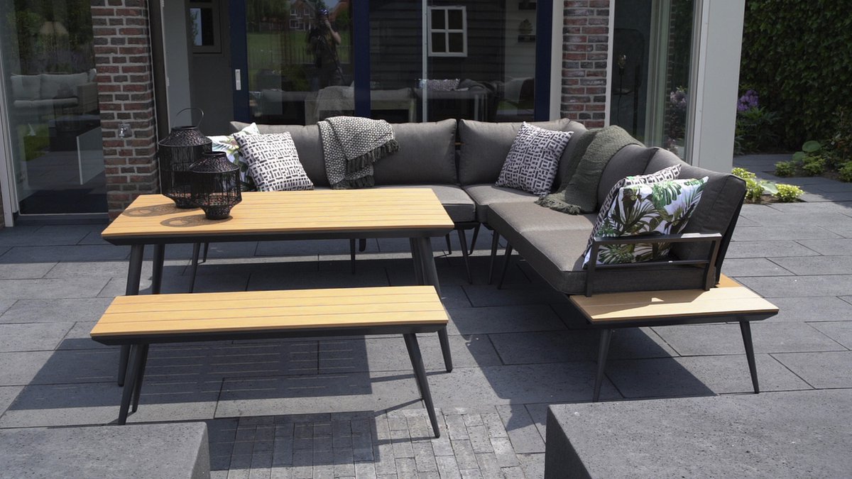 Loungeset tuinmeubels - loungesets - loungeset aluminium - tuintafel ...