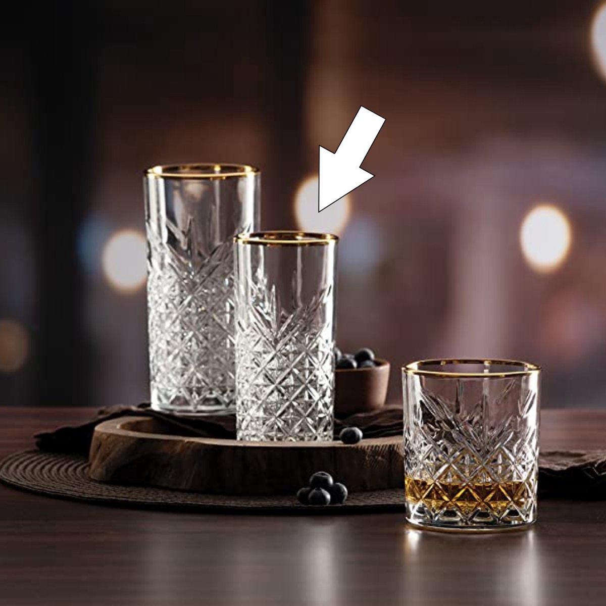 Pasabahce Timeless - Golden Touch Raki Glazen - Longdrink - 180 ml ...