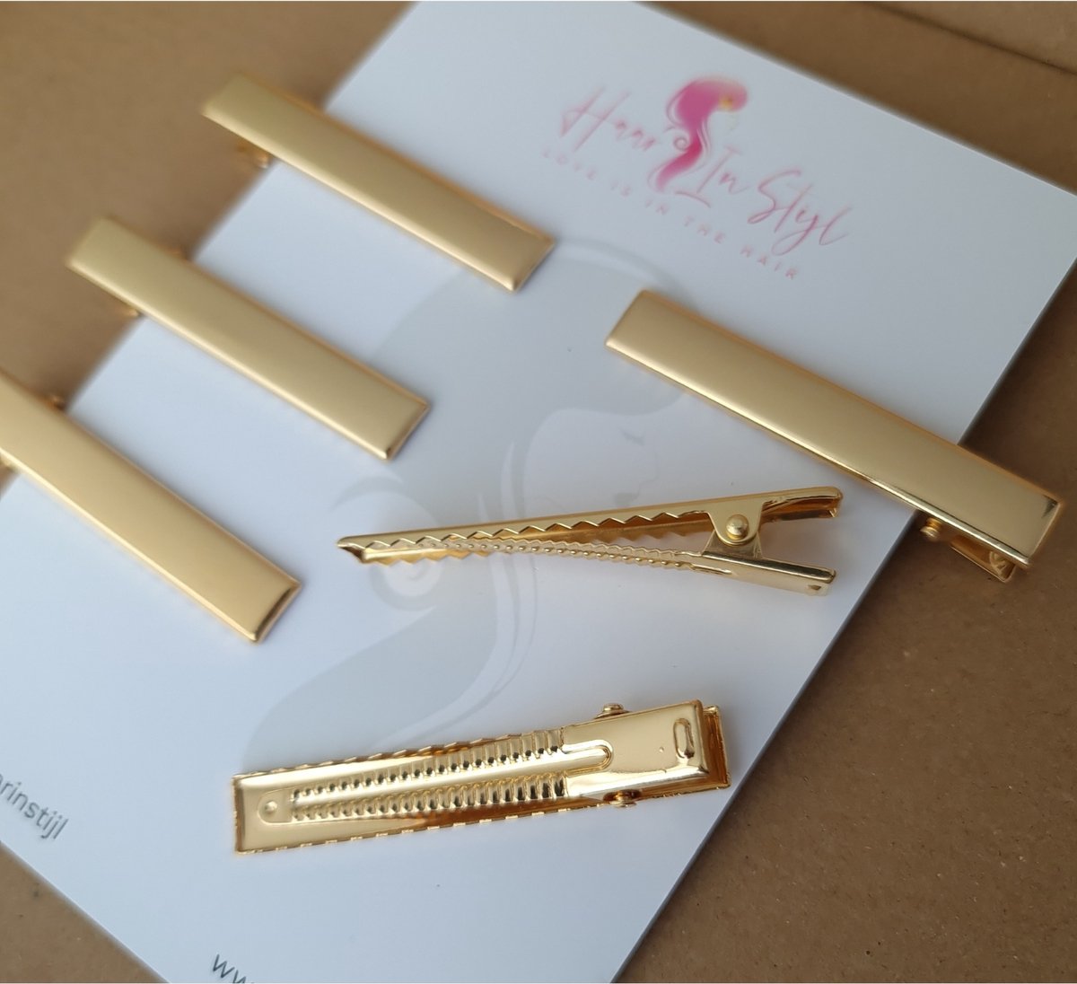 Haar in Stijl | 6 stuks Mix Set Platte Extra Sterke Metalen haarclips met tanden |... | bol.com