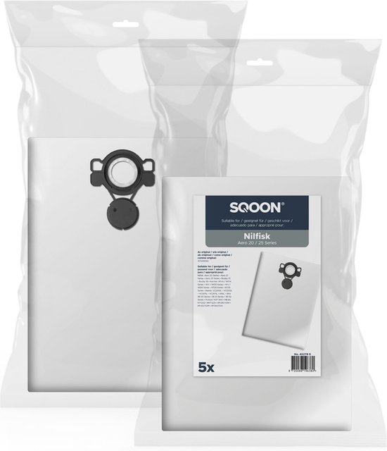SQOON® - Stofzuigerzak geschikt voor Nilfisk Alto / WAP / KEW AERO 20 ...