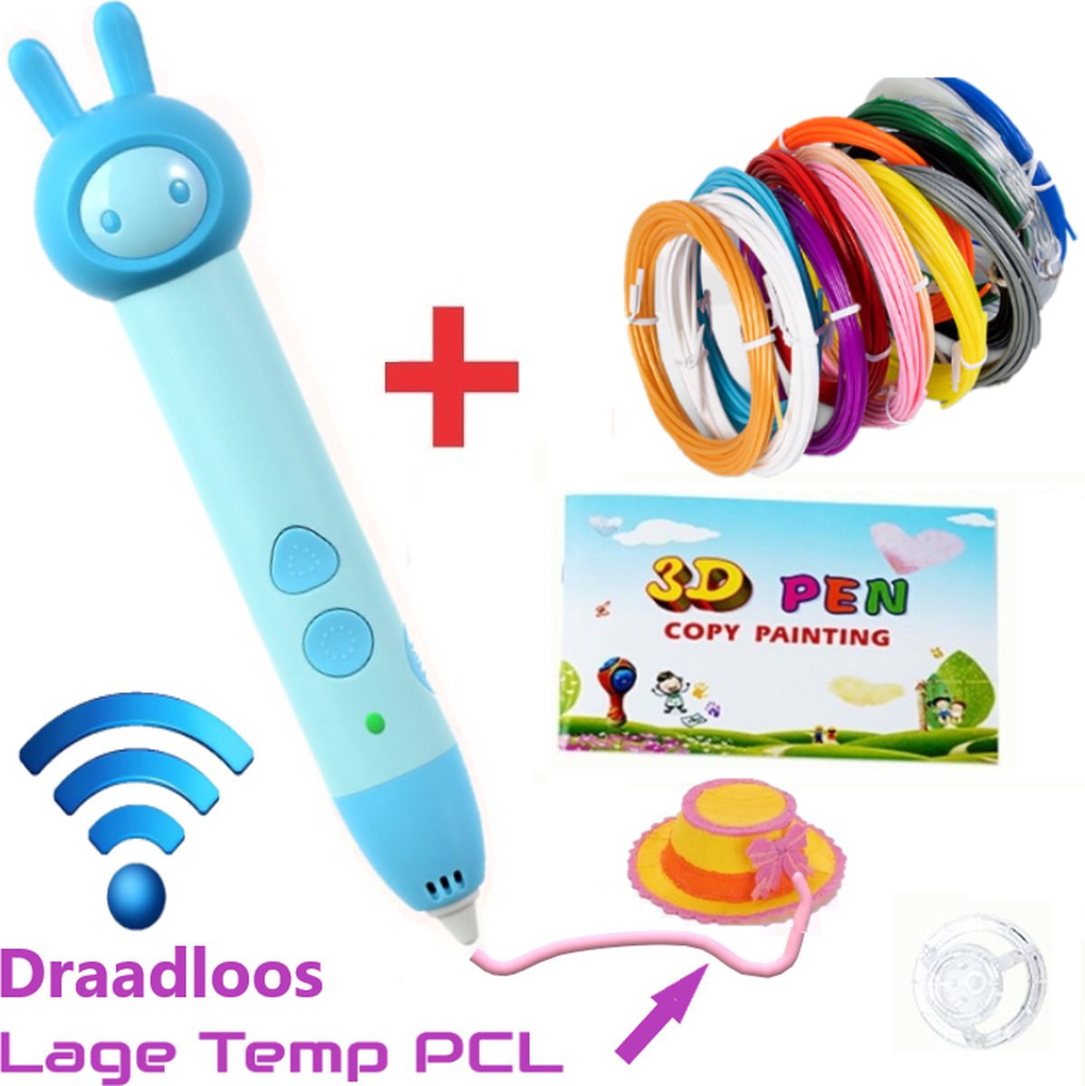 PCL 3D-Pen Starterspakket -3D pennen Kinderen - Oplaadbaar - Tekenboek ...