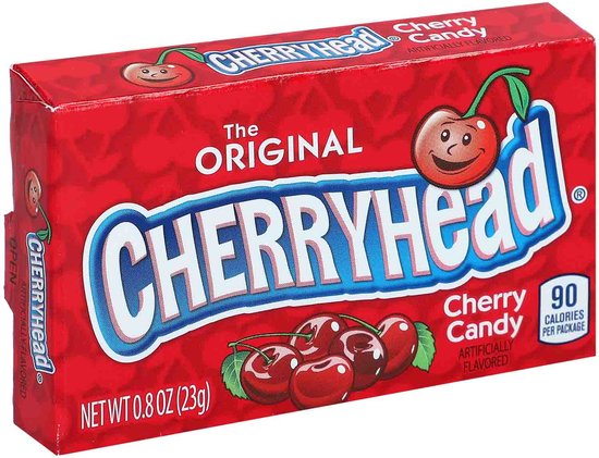 Cherryhead - snoep - 1 x 23 gr. - 1 x doosje | bol.com
