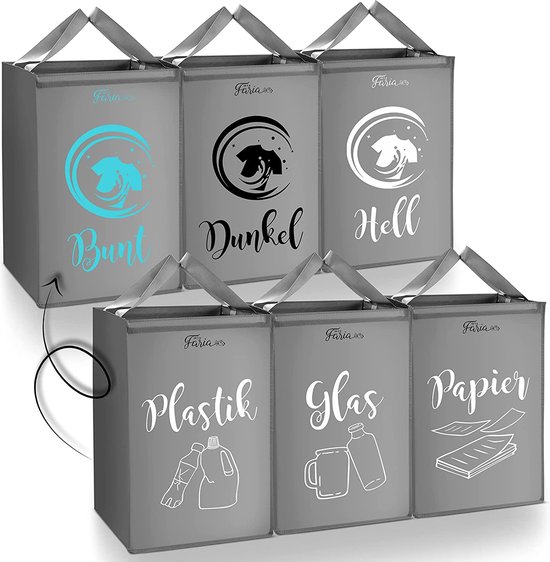 Waste separation system 3-way - extremely dimensionally stable - also ...