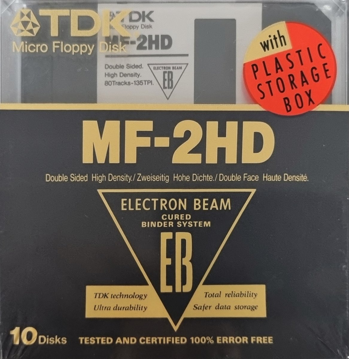 TDK MF-2HD 3.5 inch Diskettes in Storage Box - Micro Floppy Disks ...