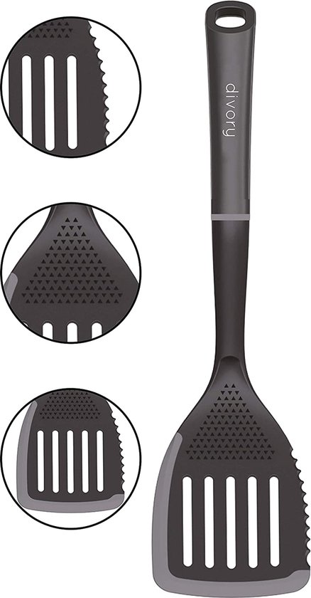 Spatel, 3-in-1, keukenhulp van siliconen en plastic, schuifspatel ...