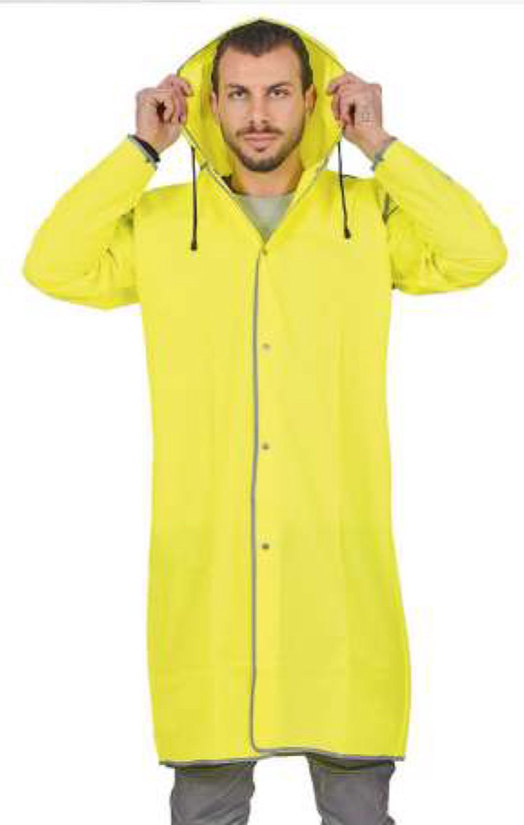 Neon gele City Trench regenjas van Perletti M | bol.com