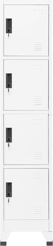 LuxeLivin' - Lockerkast 38x45x180 cm staal wit | bol.com