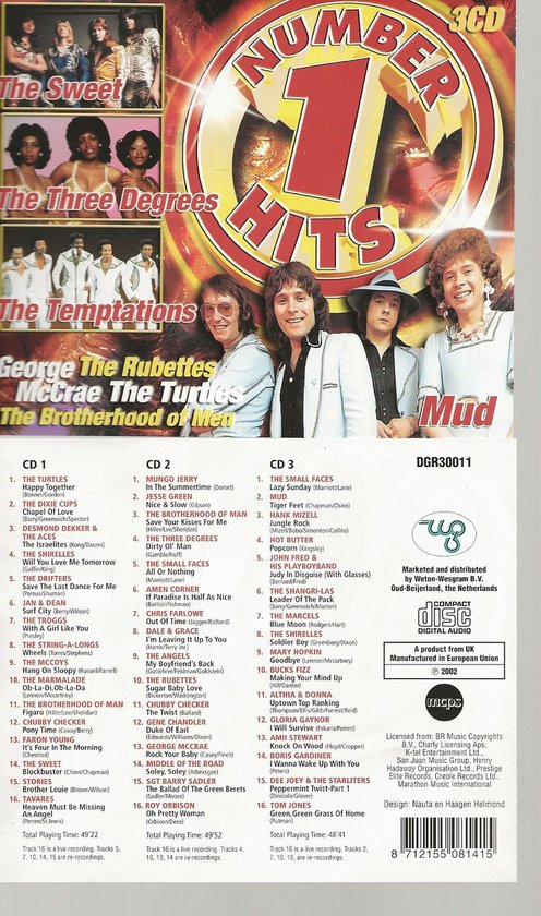 NUMBER 1 HITS ( 3 cd), MUD SWEET AMEN CORNER HOT BUTTER | Muziek | bol