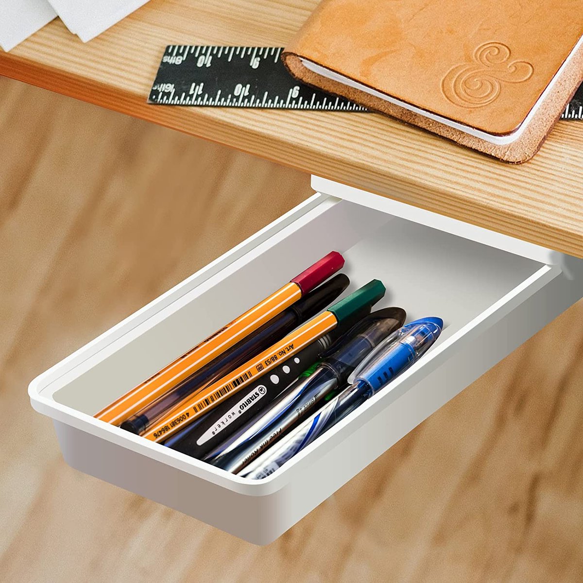 Lade onder bureau, zelfklevende organizer, box, lade, bureau, lade ...