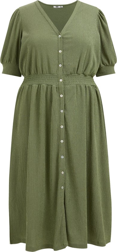 WE Fashion Dames jurk met structuur - Curve | bol.com