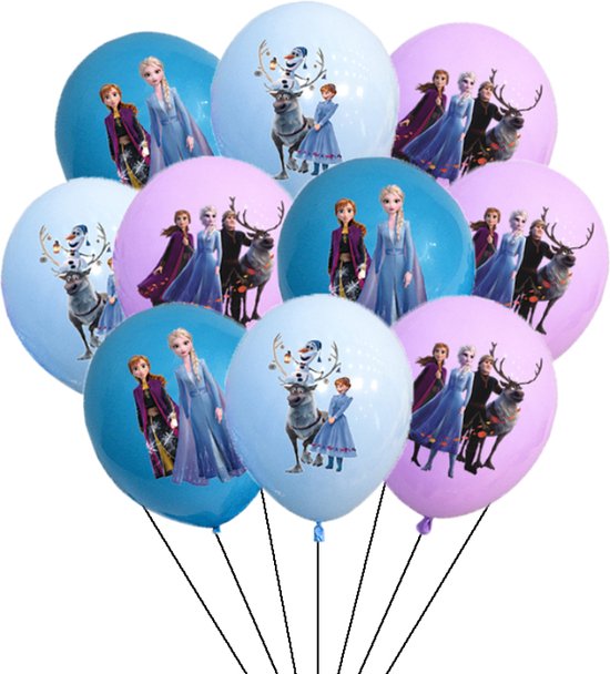 Frozen Ballonnen - 12 Stuks - Frozen Thema - Verjaardag Versiering ballonen -... | bol