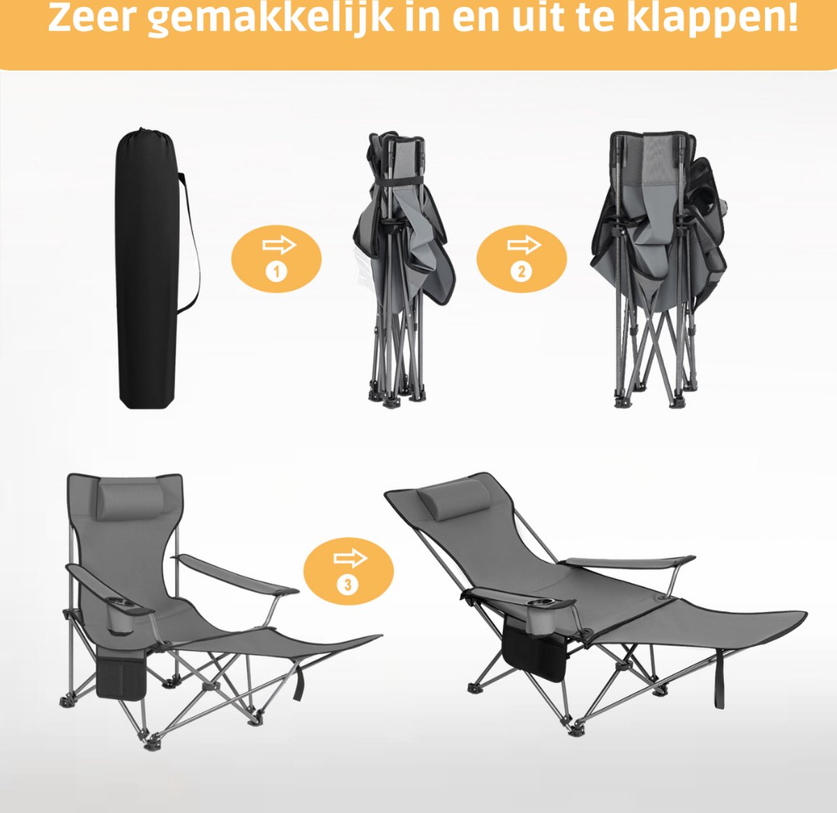 Ligstoel Tuin Opvouwbaar - Relaxstoel Tuin - Ligbed Tuin Opklapbaar ...