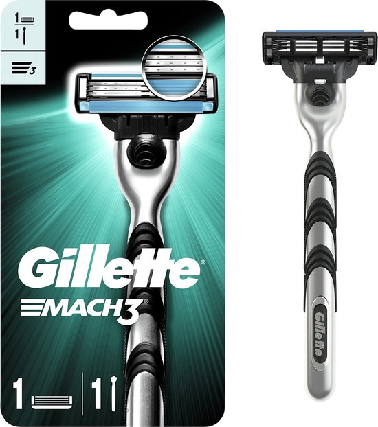 Gillette - Mach3 - Scheersysteem - 1 Handvat - 1 Scheermesje voor ...