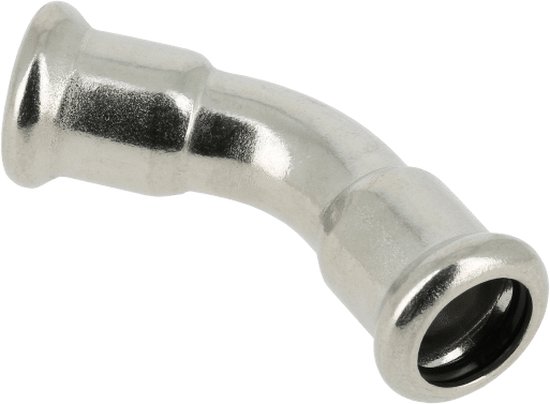 Bonfix Press - RVS 316 - perskoppeling - Bocht - 45° - 15 x 15 mm - 2 x Press - KIWA -... | bol.com