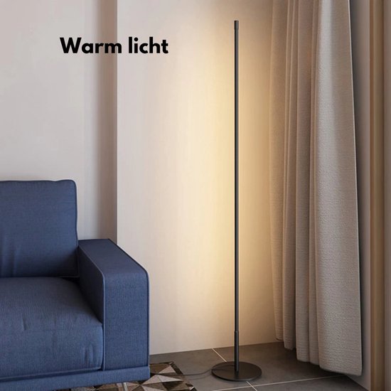 Dimbare vloerlamp - Staande lamp voor woonkamer - Zwart - LED - 158 cm ...