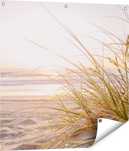 Gards Tuinposter Strand en Duinen tijdens Zonsondergang - 80x80 cm - Tuindoek -... | bol