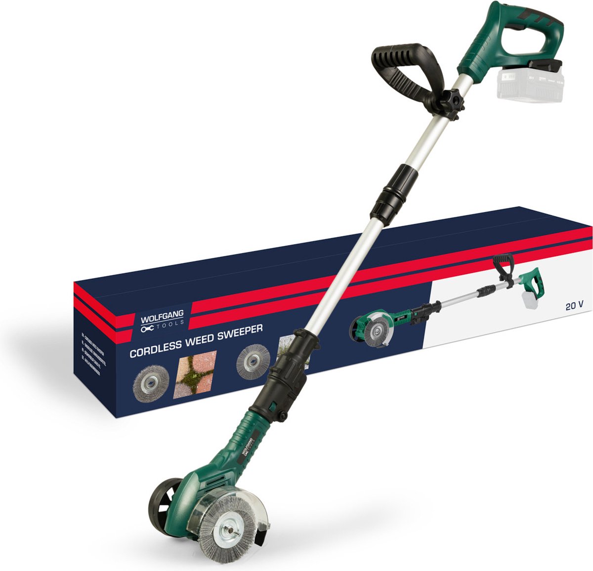 Wolfgang Draadloze Onkruidborstel - Accu Onkruidverwijderaar ...