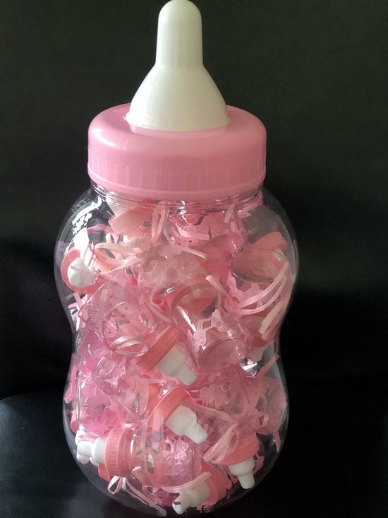 Papfles Babyshower - Babyshower Versiering - 30 flesjes - Roze | bol