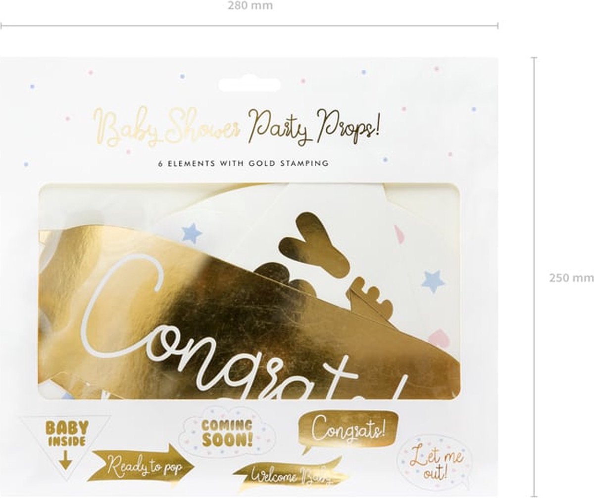 Gender reveal photobooth props - Papieren foto accessoires - Gender ...