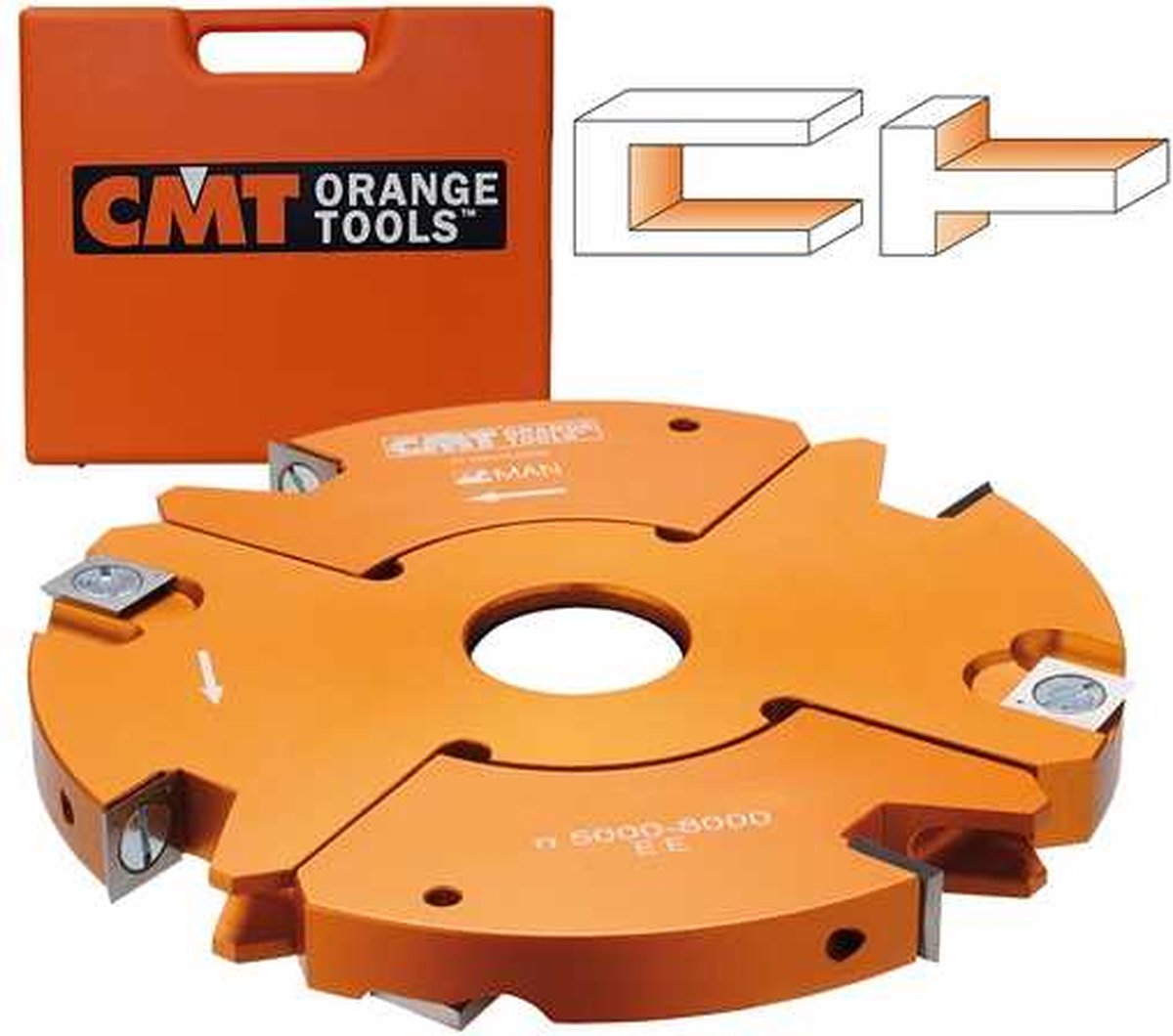 CMT - 2-delige verstelbare groeffrees met WPL-messen - Spilfrezen | bol