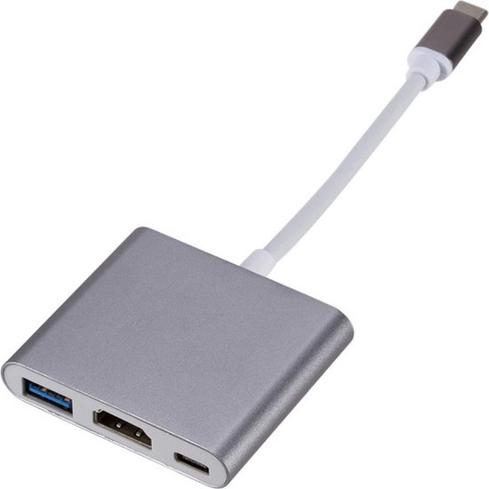USB C Naar HDMI Adapter - 3 In 1 Adapter - Type-C to HDMI Converter ...