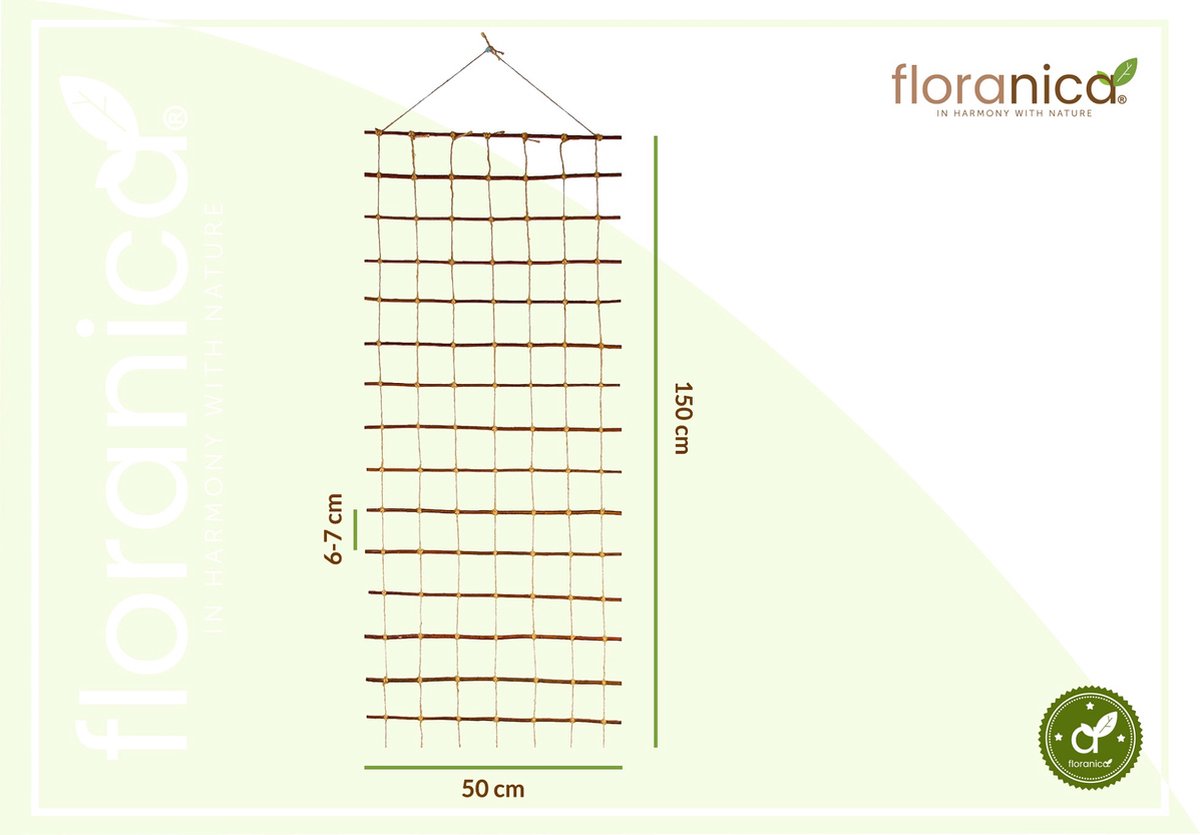 Floranica Rieten ladder Klimhulp Lengte 150cm Breedte 50cm ...