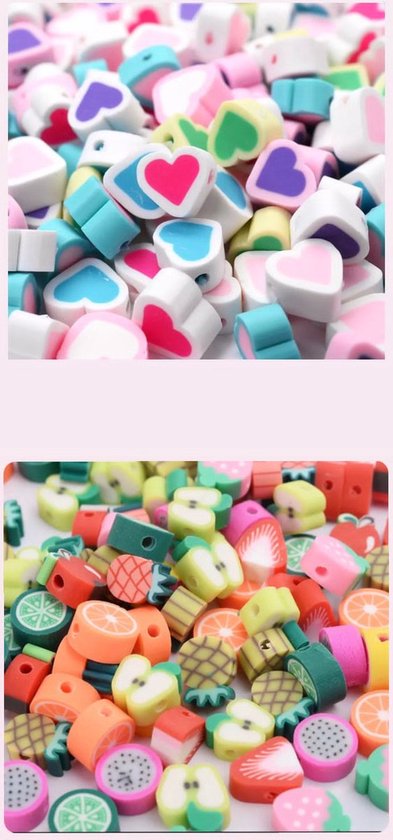 Akyol - kraaltjes – 40 stuks – diverse kraaltjes - fruitkralen - polymeer klei... | bol