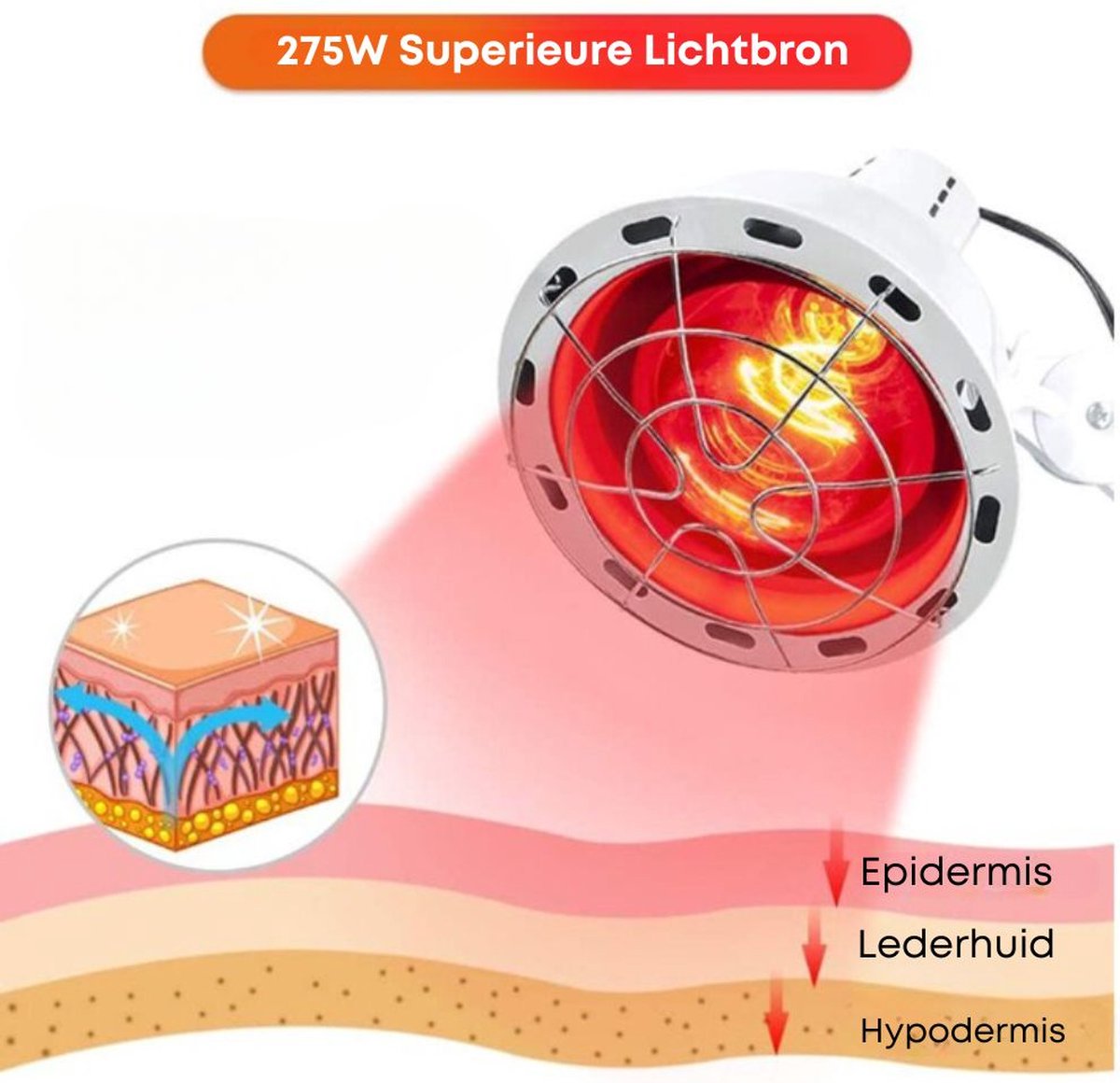 Lampe infrarouge - Lampe chauffante - Lampe puissante 275 Watt ...