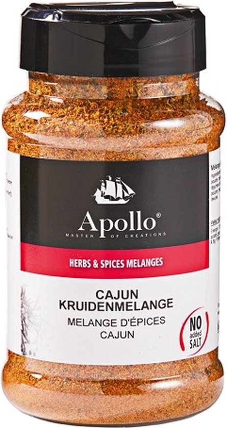 Apollo Cajun kruidenmelange zonder toegevoegd zout, bus 220 gr x 6 ...