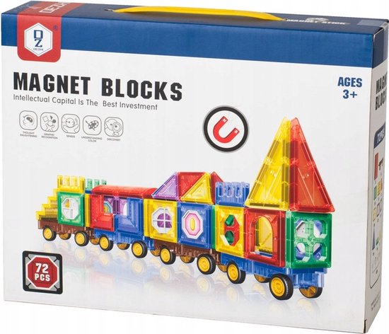 Magnetische Bouwstenen - 72 delig - Constructiespeelgoed - Magnetic ...