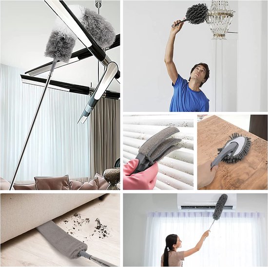 Victop 10 STKS Microfiber Uitschuifbare Duster met 30 tot 100 inch ...