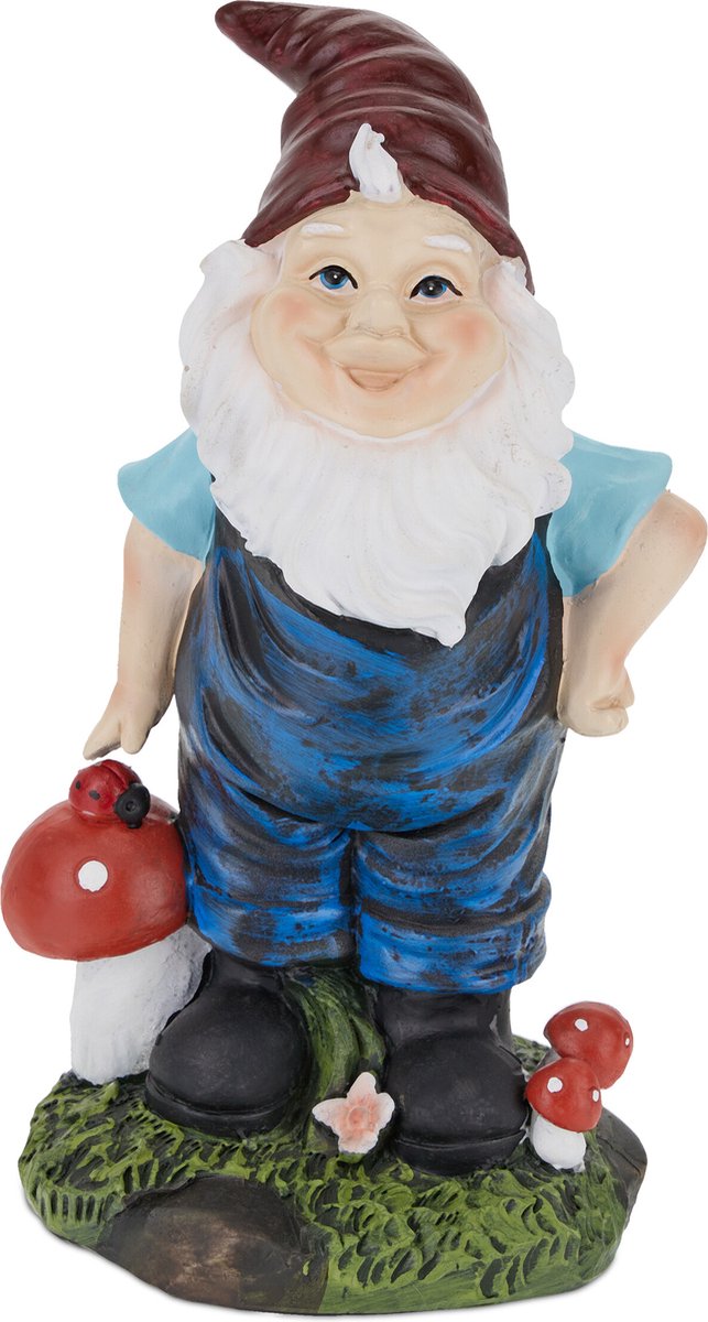 Relaxdays tuinkabouter met paddenstoel - staand - tuinbeeld kabouter ...