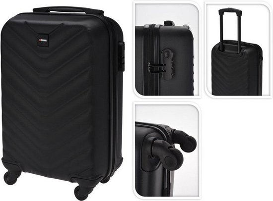 Cabin suitcase With wheels Black (33 x 20 x 53 cm) | bol.com