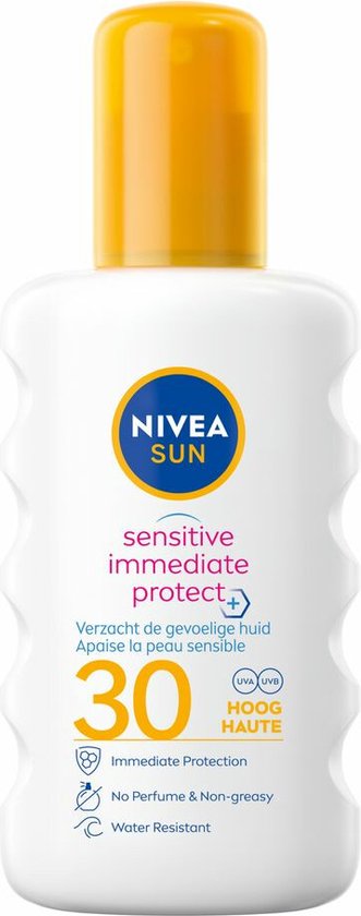 2x Nivea Sun Sensitive Soothing Zonnespray SPF 30 200 ml | bol