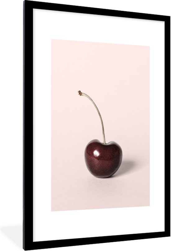 Fotolijst incl. Poster - Kers - Fruit - Rood - Stilleven - 80x120 cm ...