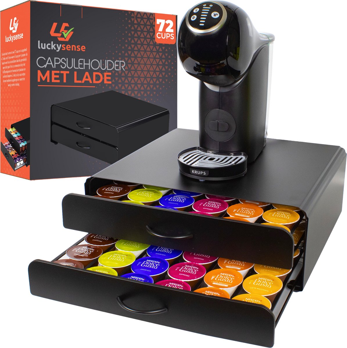 Capsulehouder met Lade Dolce Gusto - Cups Houder voor 72 Koffie ...