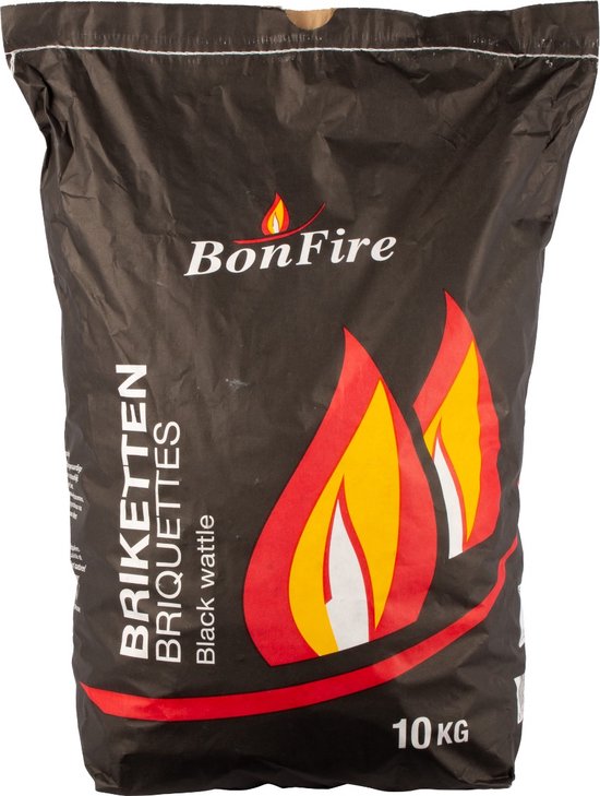BonFire Houtskool Briketten Black Wattle - Zak 10 Kilo | bol