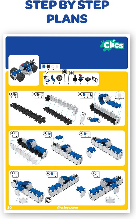 CLICS Bouwboek - 32 IN 1 | bol.com