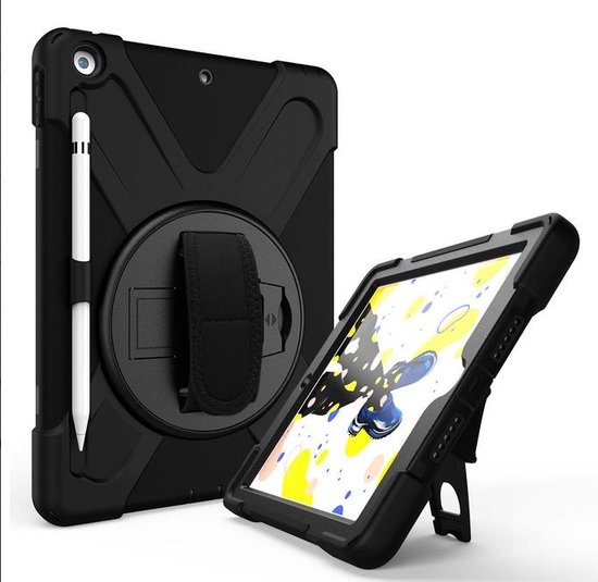 Rugged case met handstrap en schouderband voor iPad 10.2 | bol