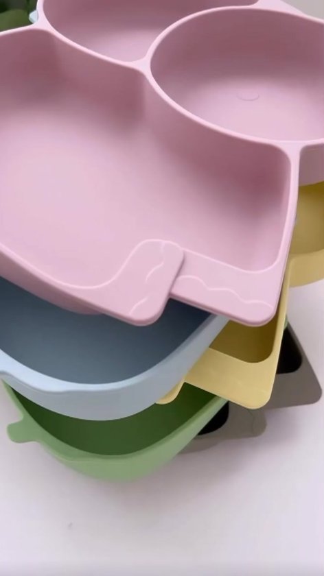 Mabebi - Vakjesbord - Siliconen kinderbord met zuignap - Eetbord ...