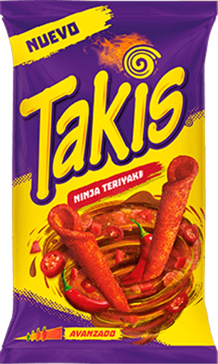 Takis - Ninja Teriyaki - 90 Gram - Exclusief - Hete Chips - Populair ...