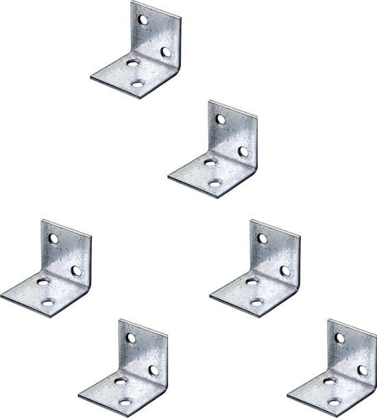 50x Versterkingshoeken / verbindingshoeken staal verzinkt - 3 x 3 cm ...