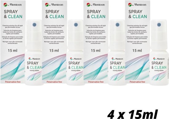 Menicon Spray&Clean 4x15ml | bol