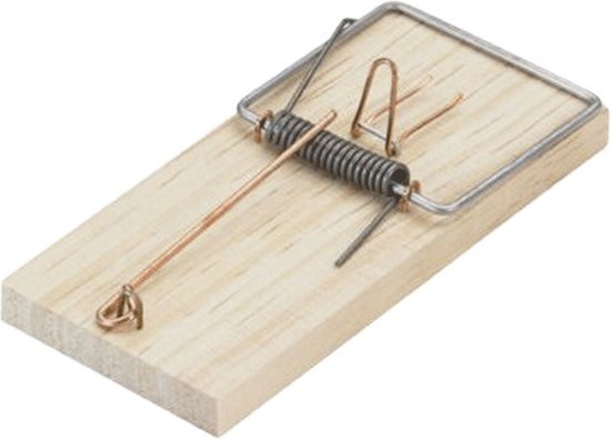 EDM muizenval - hout - 2 stuks - opnieuw te gebruiken | bol