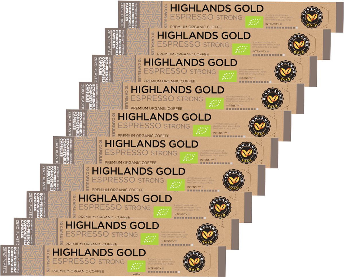 Highlands Gold - Espresso Strong - 100 Koffiecups - Nespresso ...