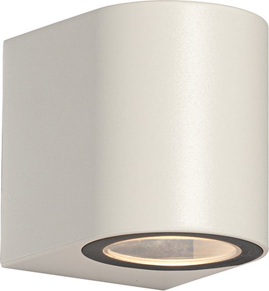 QAZQA baleno - Moderne Wandlamp voor buiten - 1 lichts - D 9.2 cm - Wit ...