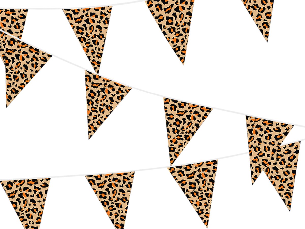 Oh Crabb - vlaggenlijn - 8 meter - 16 vlaggetjes - panter - feestje en ...